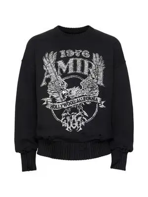 Amiri Graphic-print Distressed Sweater