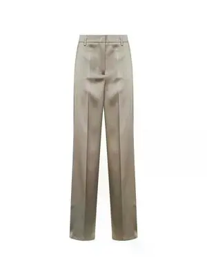 BLANCA VITA High-rise Pressed Trousers - Neutrals