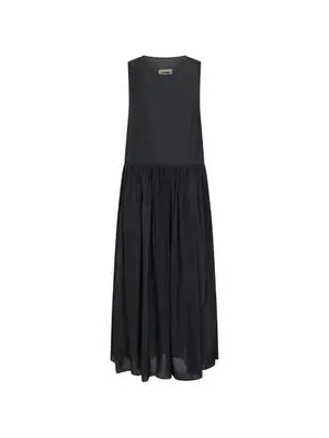 UMA WANG Sleeveless Stitching Dress - Black