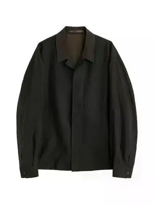 Our Legacy Contrast-collar Jacket - Green