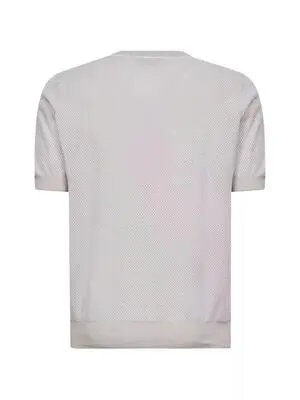 D4.0 Striped-detail Ribbed Crew-neck T-shirt