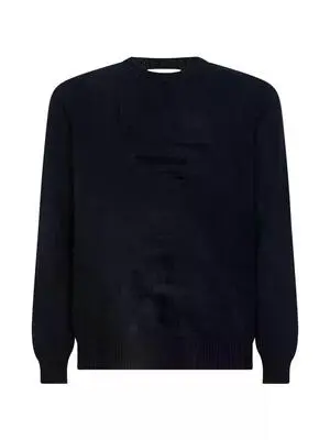 D4.0 Ribbed Long-sleeve Sweater - Blue