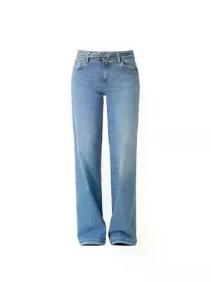 Liu Jo Flared Buckle Jeans - Blue