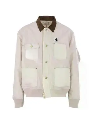 Sacai X Carhartt Wip Canvas Pocket Corduroy Jacket - White
