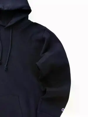 Champion Logo-detail Drawstring Hoodie - Blue