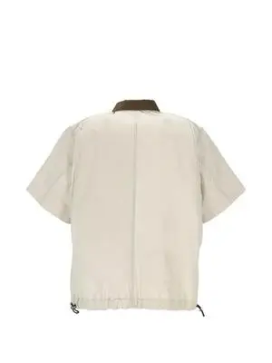 Sacai X Carhartt Wip Duck Corduroy-collar Shirt - Neutrals