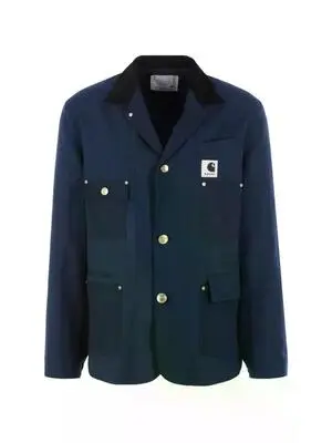 Sacai X Carhartt Wip Corduroy Collar Pocket Jacket - Blue
