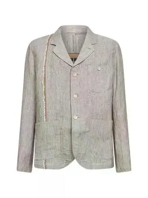 UMA WANG Frayed-edge Blazer - Neutrals