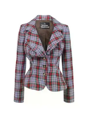 VIVIENNE WESTWOOD Tartan Button Jacket - Purple