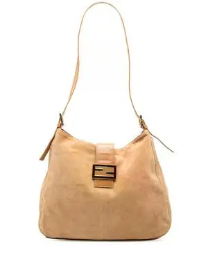 Fendi Suede Ff Shoulder Bag - Brown