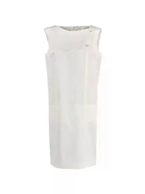 GIO' GUERRERI Pocket Midi Dress - White
