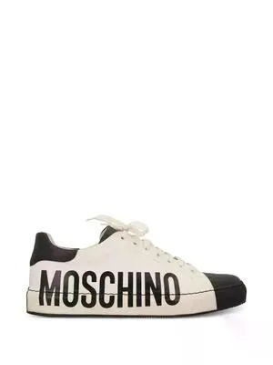 Moschino Toe Cap Logo Sneakers - White