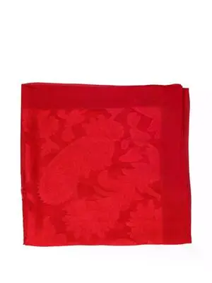 Guy Laroche Patterned Silk Scarf - Red