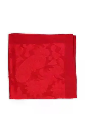 Guy Laroche Patterned Silk Scarf - Red