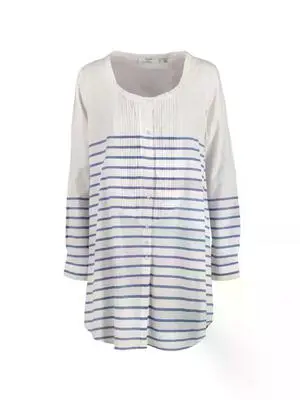 AGLINI Striped Shirt Dress - White