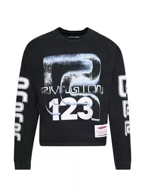 RIVINGTON ROI REBIS Long-sleeved Printed T-shirt - Black