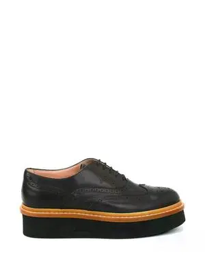 TOD'S Platform Brogue Derby Shoe - Black
