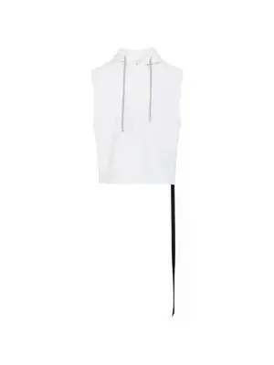 Rick Owens Hooded Sleeveless Vest - White