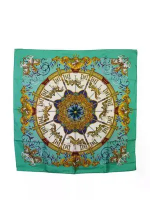 Hermès 1986-1998 Luna Park Silk Scarf 90 Scarves - Green