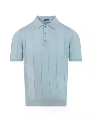 Kiton Vertical Stripe Polo Shirt