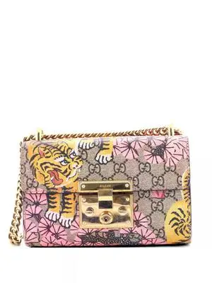 Gucci Padlock Bengal Print Gg Coated Canvas Small Shoulder Bag - Multicolour