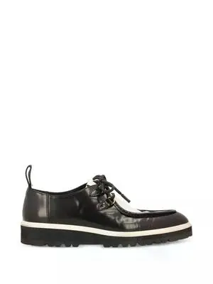 Moschino Panelled Lace-up Shoes - Black