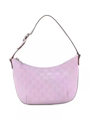 Gucci Vintage Pochette Shoulder Bag Gg Canvas Small Hobo Bag - Purple