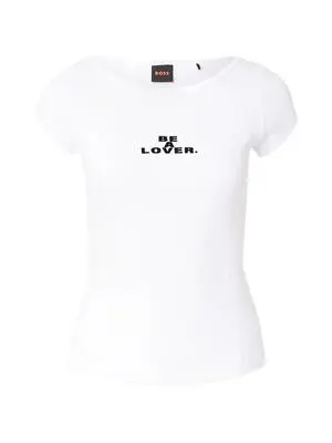 BOSS Printed Rib T-shirt - White