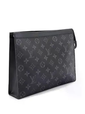 LOUIS VUITTON Pochette Voyage Monogram Eclipse Canvas Mm Clutch - Black