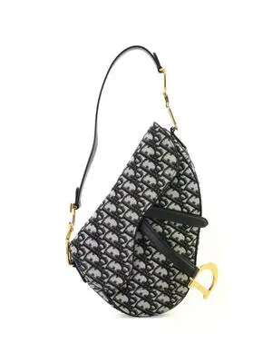 Dior Saddle Oblique Canvas Shoulder Bag - Blue