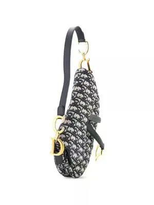 Dior Saddle Oblique Canvas Shoulder Bag - Blue