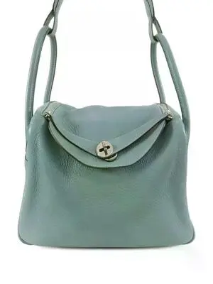 Hermès 2009 Clemence Lindy 30 Shoulder Bag - Blue
