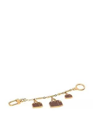 LOUIS VUITTON 2014 Plated Monogram Speedy Trio Chain Bag Charm Key Chain - Gold