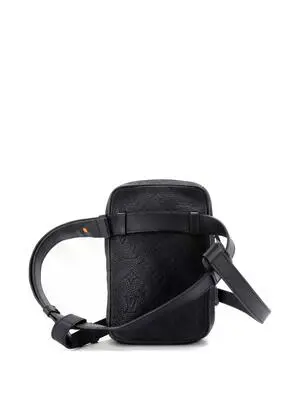 LOUIS VUITTON Side Utility Shoulder Bag Monogram Taurillon Leather