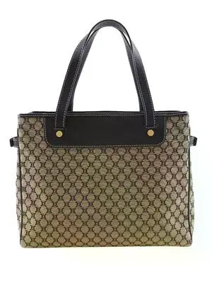 Celine 1970-2000 Macadam Coated Canvas Tote Bag - Brown