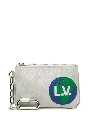 LOUIS VUITTON 2019 Monogram Zip Coin Pouch - White
