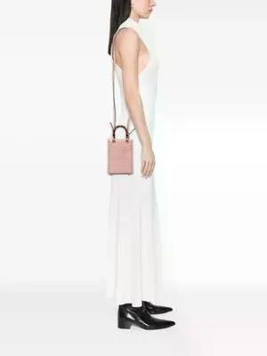 Fendi Zucca Embossed Leather Sunshine Shopper - Pink