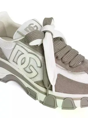 Dolce & Gabbana Dg Country Road Nylon And Calfskin Sneakers - White
