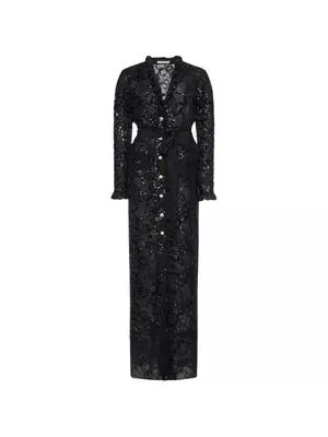 Alessandra Rich Sequin-embellishment Maxi Dress - Black