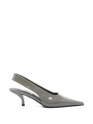 TOTEME Pointed-toe Slingback Pumps - Grey