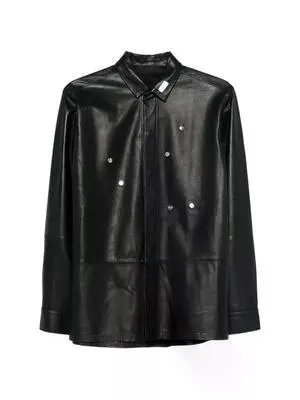 HELIOT EMIL Buttoned Leather Shirt