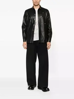 HELIOT EMIL Buttoned Leather Shirt