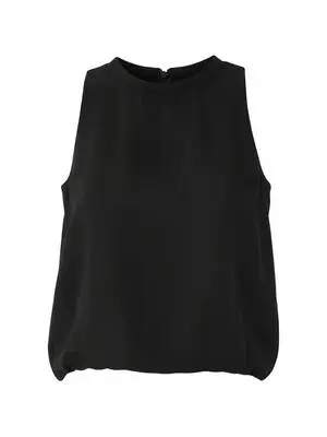ELEH Zip Sleeveless Blouse - Black