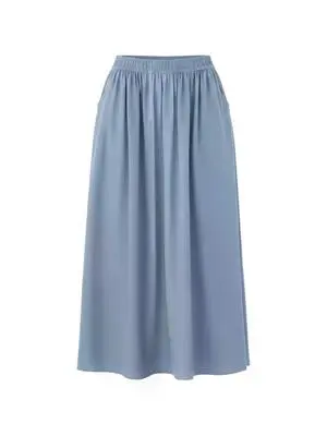 ELEH Pleated Midi Skirt - Blue