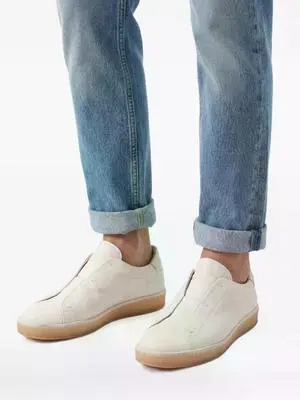 Eleventy Slip-on Leather Sneakers - Neutrals