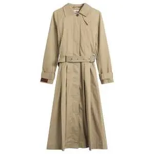 DAMSON MADDER Sofia Pleated Trench Coat - Stone