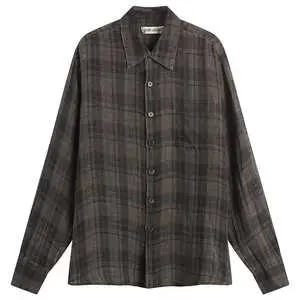 Our Legacy Check Linen Above Shirt - Penumbra Check