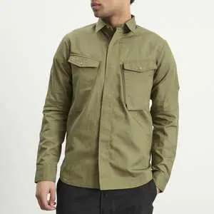 MAHARISHI Hemp Custom Shirt - Olive Og-107f