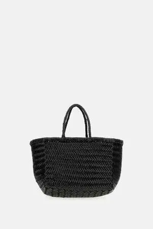 Dragon Diffusion Woven Leather Carryall Bag - Nero