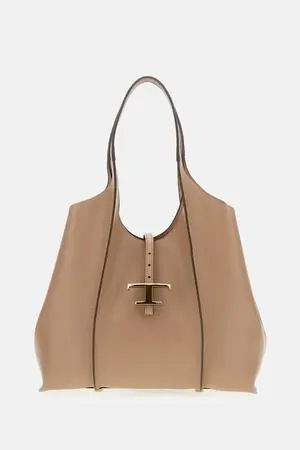 TOD'S Timeless Medium Shopping Bag T - Beige